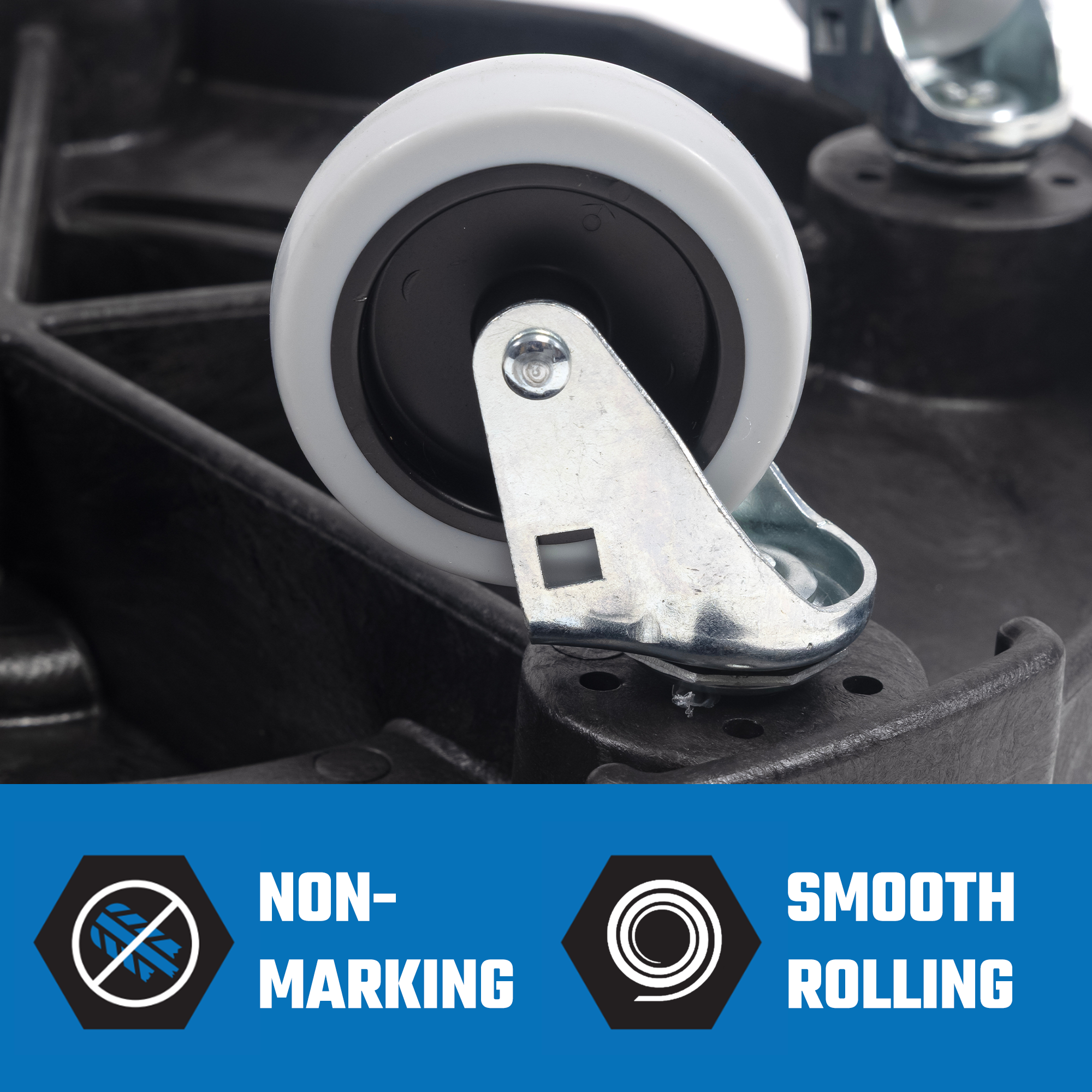 MAGNUM Yellow 32 Gallon Trash Can Set (Trash Can, Quiet Dolly, and ...